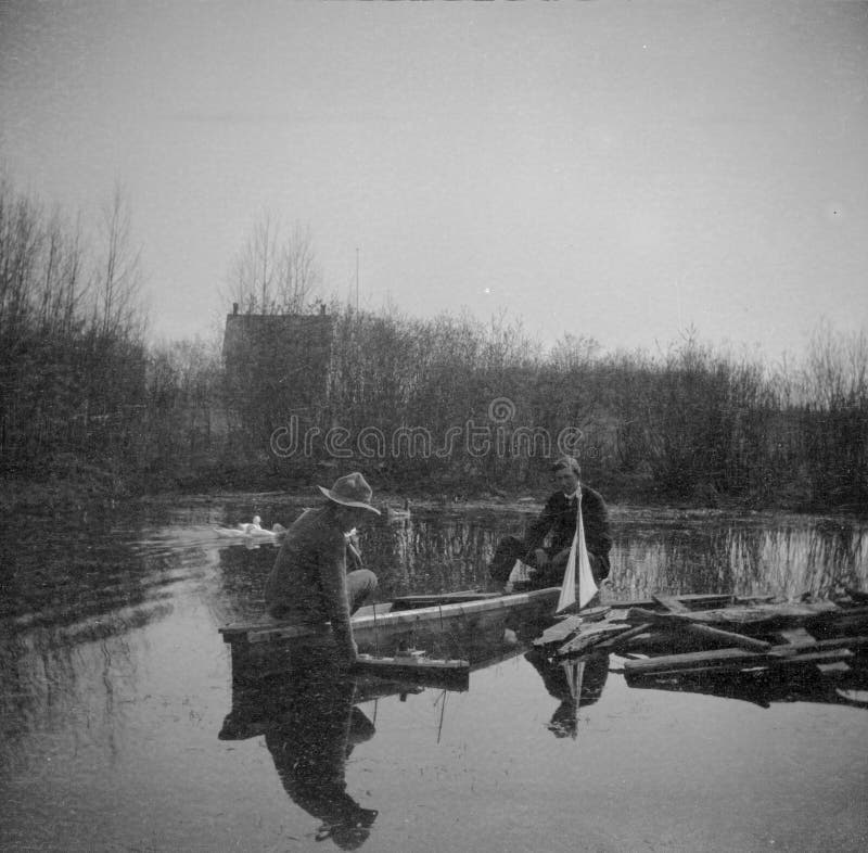 Men In A Rowboat Picture. Image: 221409985