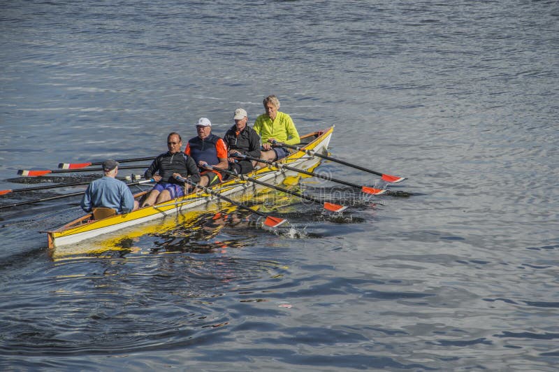 Men in Rowing Boat editorial photography. Image of training - 120080237