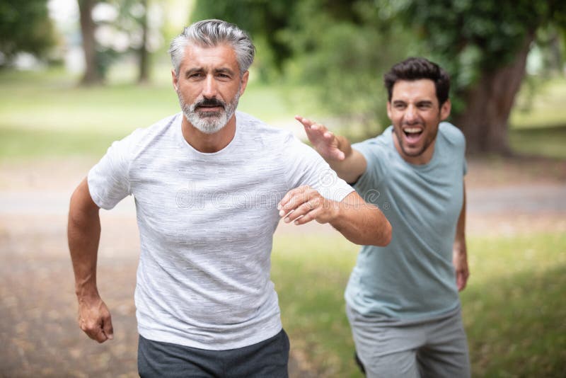 Two Tired Men Tired after Running Stock Photo - Image of breath, adult ...