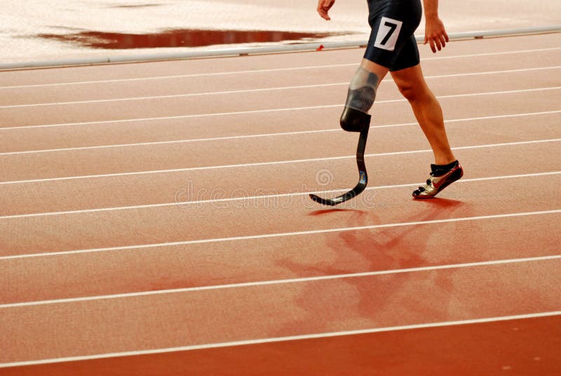 Handicapped sprinter stock photo. Image of line, handicap - 25626512
