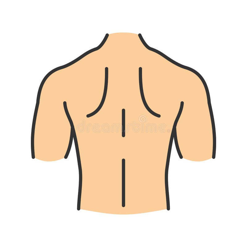 Men`s back color icon stock vector. Illustration of athletic - 169287556