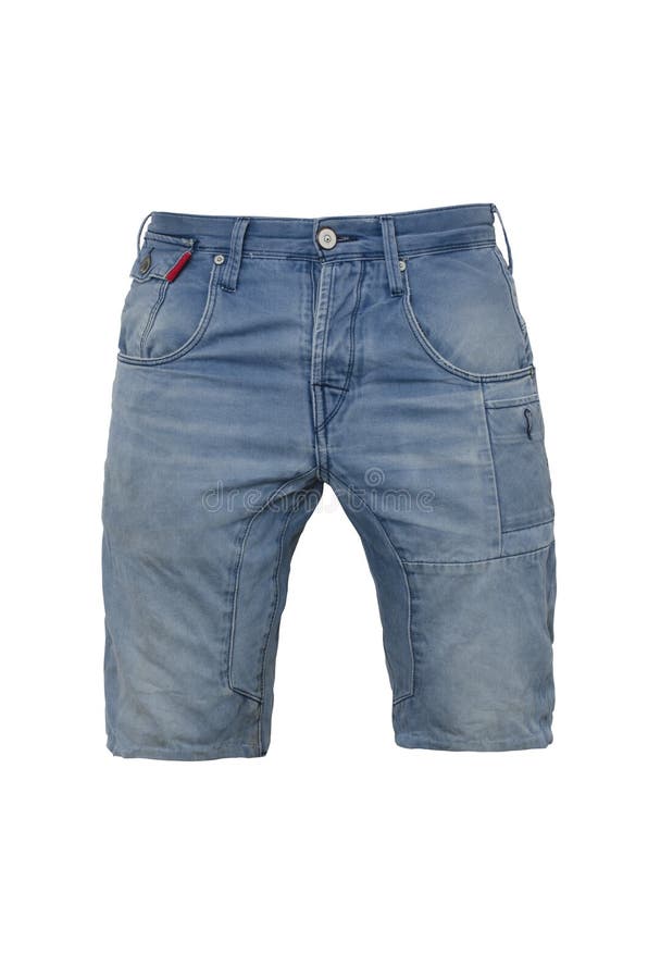 Men`s Blue Shorts Isolated on White Stock Photo - Image of cloth, short ...