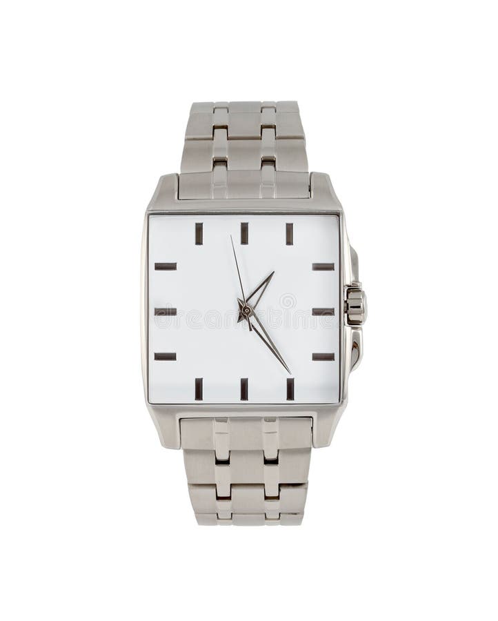 Men S Classic Steel Wrist Watch Timer Isolated Stock Image - Image of ...