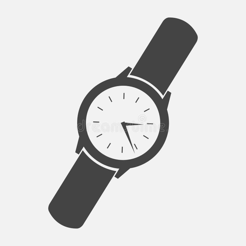 Men`s Classic Wrist Watch. Clock Icon Stock Vector - Illustration of ...