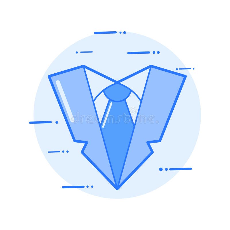 Mens Dress Code. Suit and Tie Vector Illustration Icon Stock Vector ...