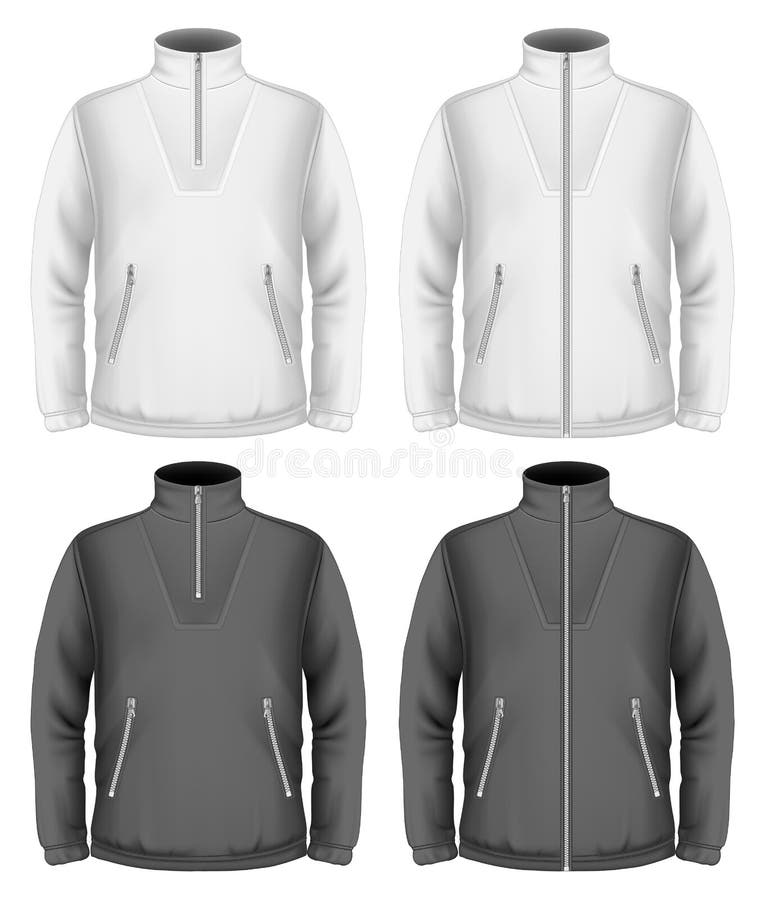 Men S Fleece Sweater Design Templates Stock Vector - Illustration of ...