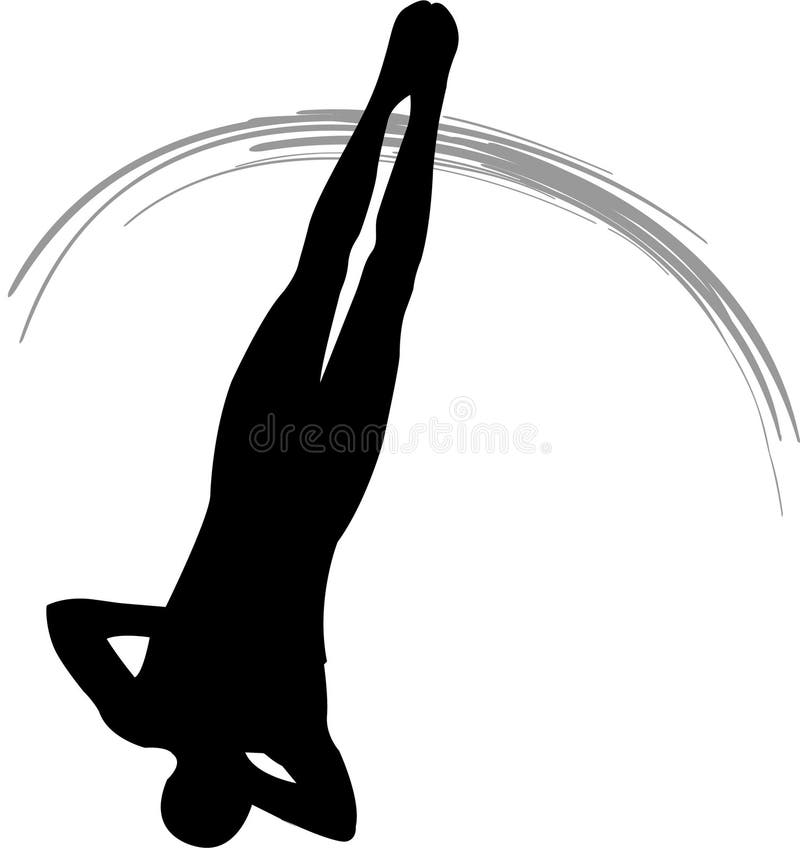 Gymnastics Silhouette Vault Gymnastics Vault Stock Illustrations