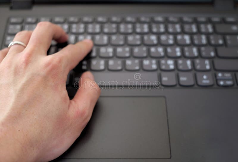 Men S Hand is Typing on Computer Keyboard Stock Image - Image of ...