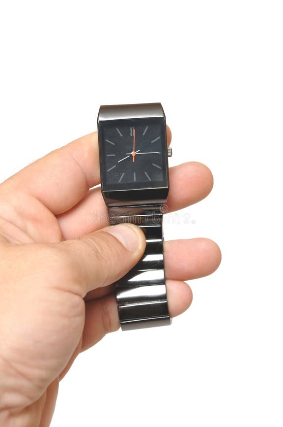 Men s hand with a watch stock image. Image of person - 20743699