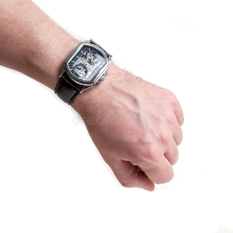 Men`s hand with watches stock image. Image of hand, life - 177857483