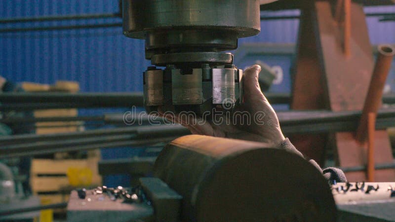 Men`s Hands Screwing the Milling Cutter Stock Image - Image of steel ...