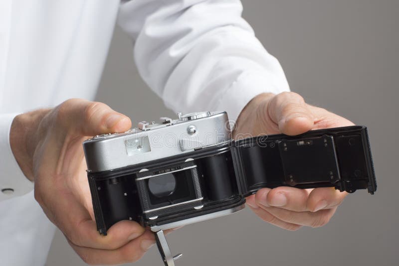 Mens Hands on a Cross Feed Handwheel of Lathe Machine Stock Photo ...