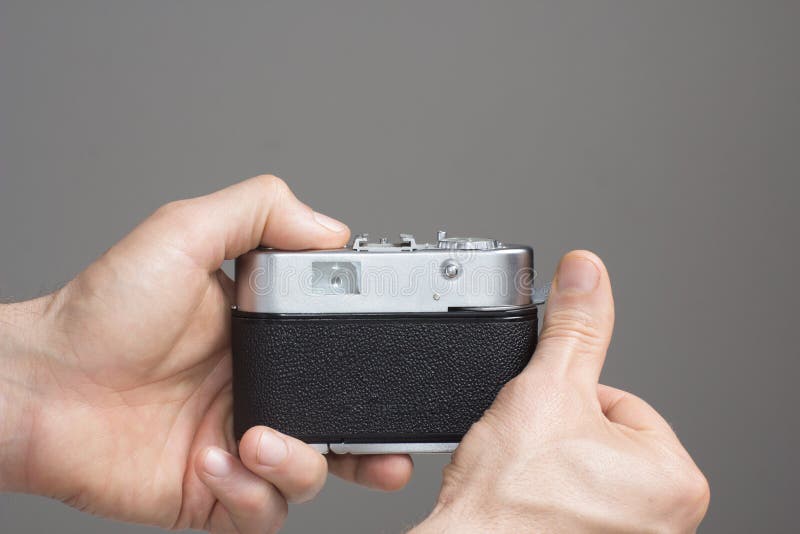 Mens Hands on a Cross Feed Handwheel of Lathe Machine Stock Photo ...
