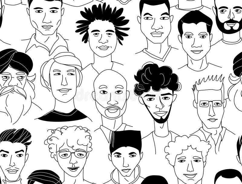 African Men Line Drawing Stock Illustrations – 190 African Men Line ...