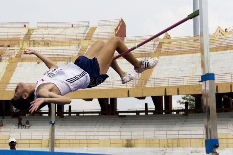 Men s High Jump Action editorial stock image. Image of championships ...