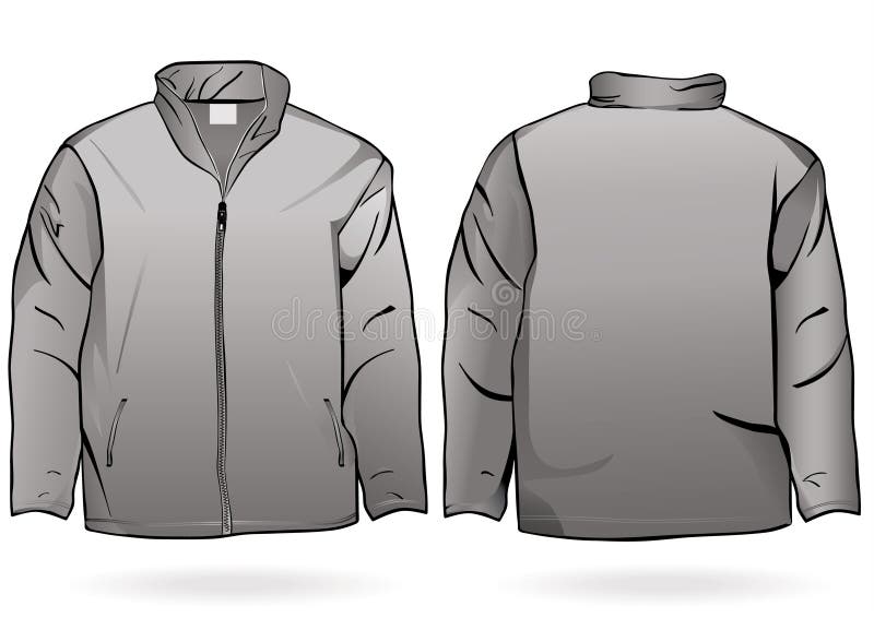 Men S Jacket or Sweatshirt Template Stock Illustration - Illustration ...