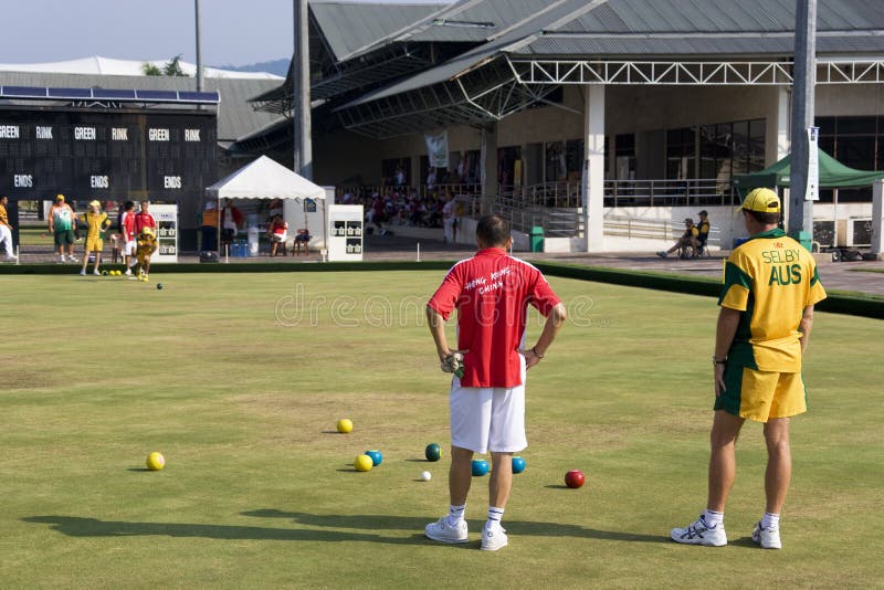 Men s Lawn Bowl Action editorial stock image. Image of australia - 10556684