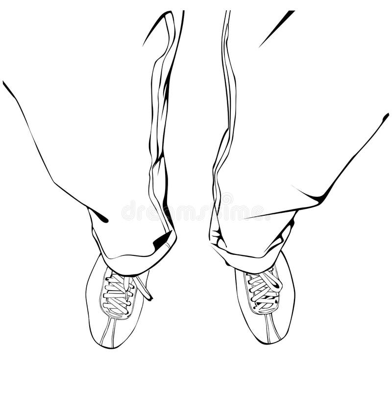 Legs men stock vector. Illustration of fingers, barefoot - 5601232