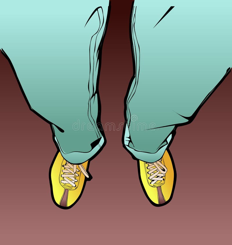 Legs men stock vector. Illustration of fingers, barefoot - 5601232