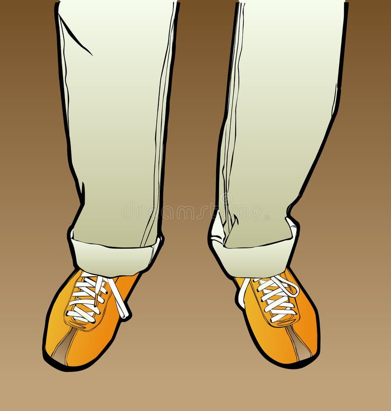 Legs men stock vector. Illustration of fingers, barefoot - 5601232