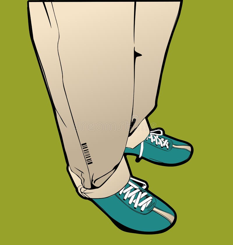 Legs men stock vector. Illustration of fingers, barefoot - 5601232