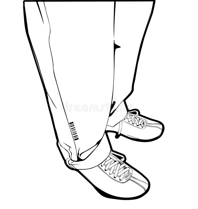 Legs men stock vector. Illustration of fingers, barefoot - 5601232