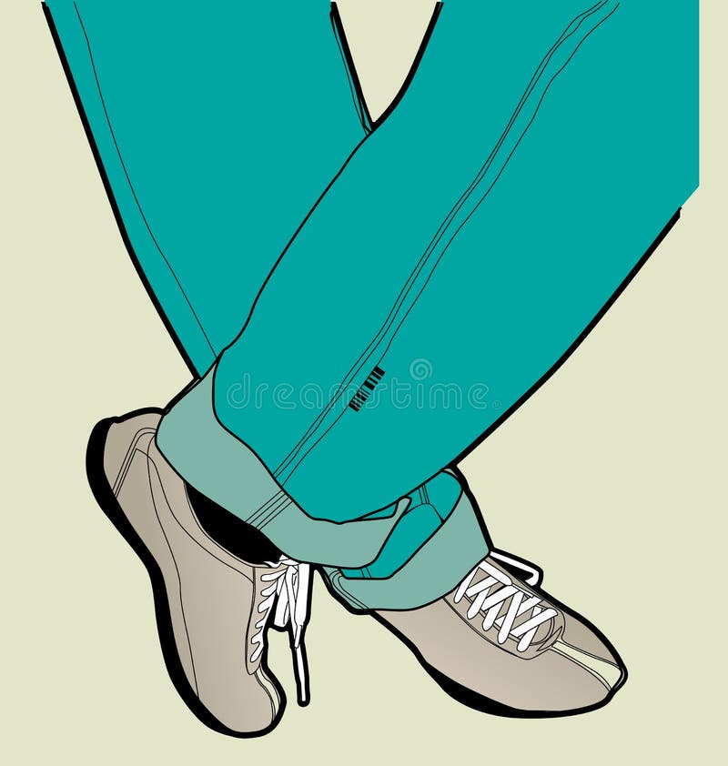 Legs men stock vector. Illustration of fingers, barefoot - 5601232