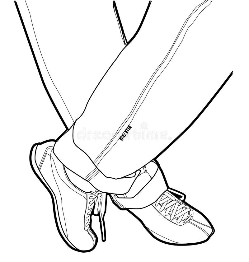 Legs men stock vector. Illustration of fingers, barefoot - 5601232