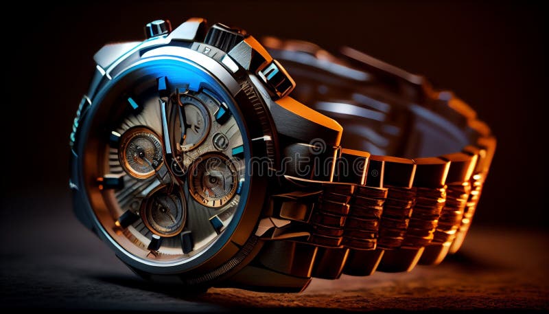 Men S Luxury Watch Ai Generated Stock Illustration - Illustration of ...