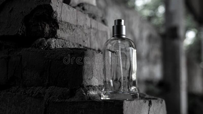 Men`s Perfume on a Brick Wall Background, Perfume Jar on Vintage Bricks ...