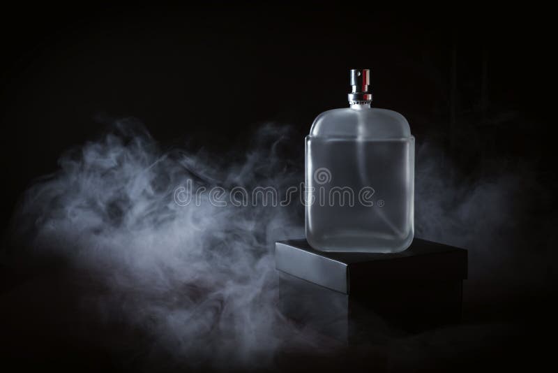 Men`s perfume in smoke stock image. Image of smoke, style - 177442457