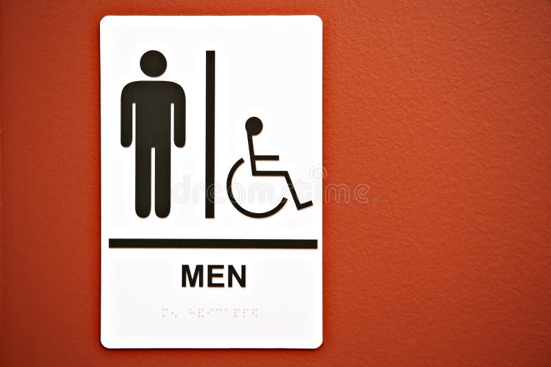 Men S Room Sign on the Wall Stock Image - Image of rest, brown: 6626937