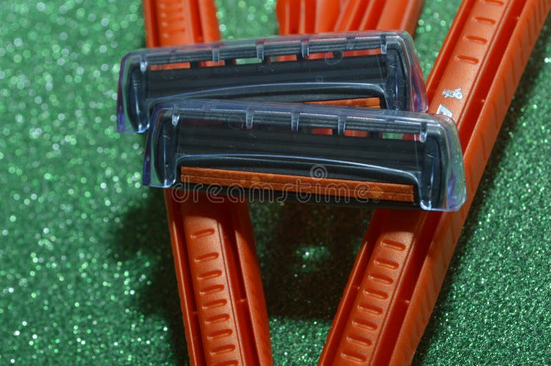 Men`s Shaving Machine on Green Shiny Background Stock Photo - Image of ...