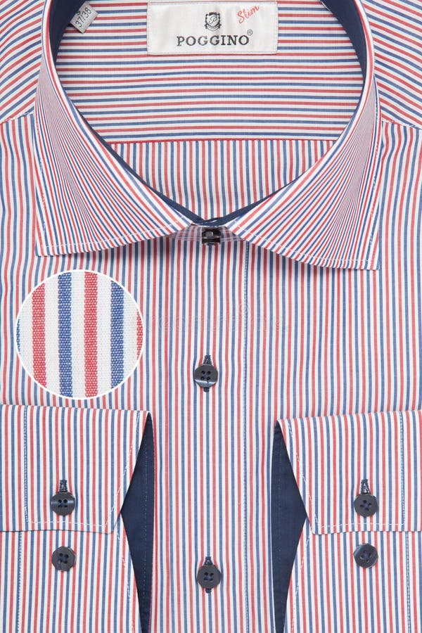 Men`s Shirt in Packing Close-up Macro Top View Editorial Photography ...