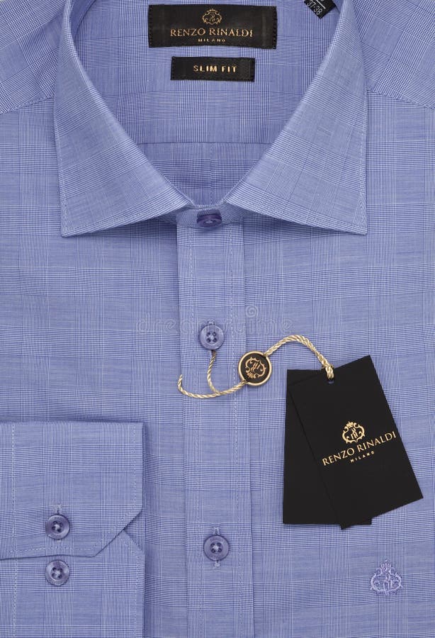 Men`s Shirt in Packing Close-up Macro Top View Editorial Photography ...