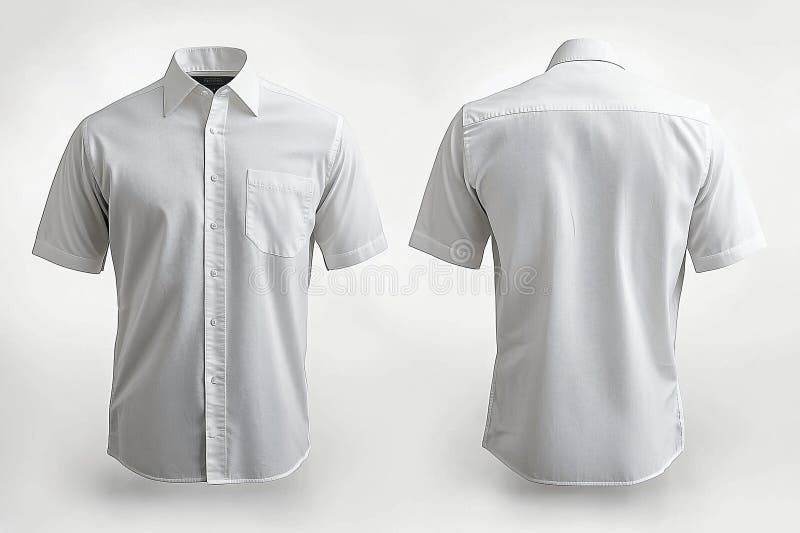 Men S T-shirt with Shadows, Front and Back View. Design Template on a ...