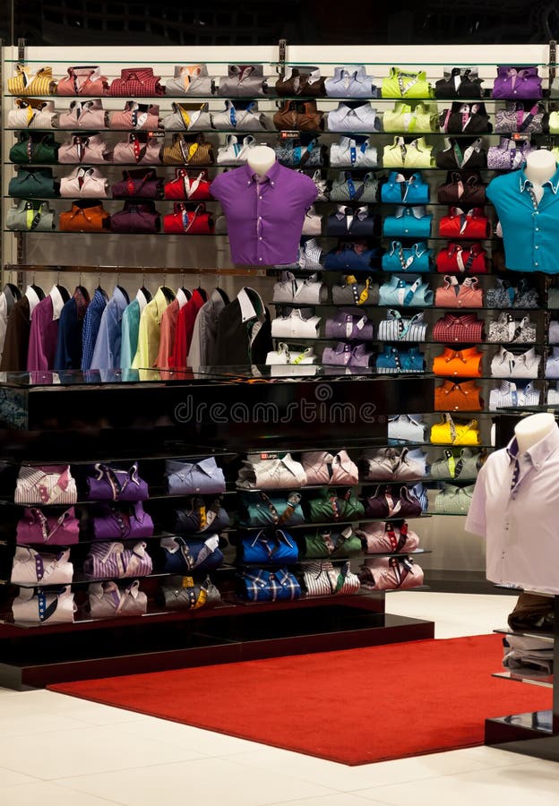 Men s shirts shop stock image. Image of colorful, interior - 32555259
