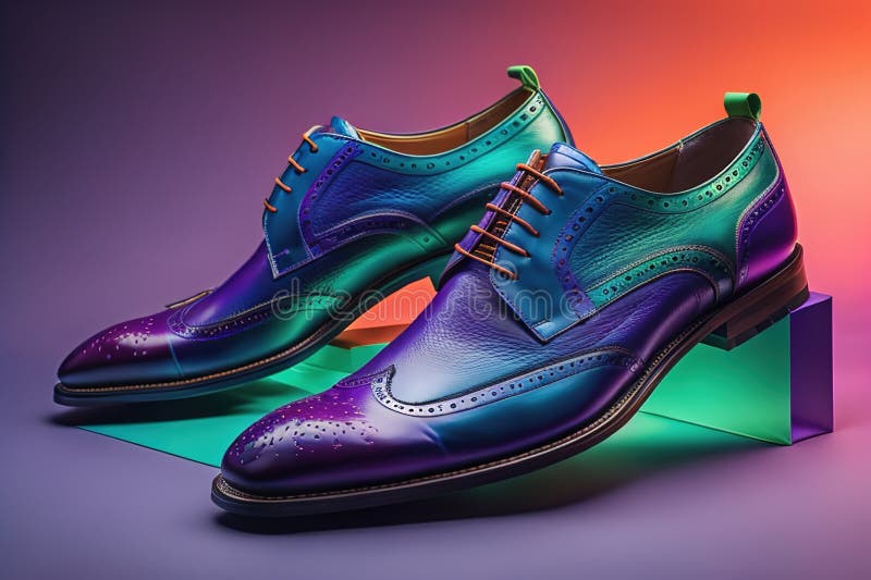 Men S Shoes on a Solid Colour Background. Studio Shot Stock ...