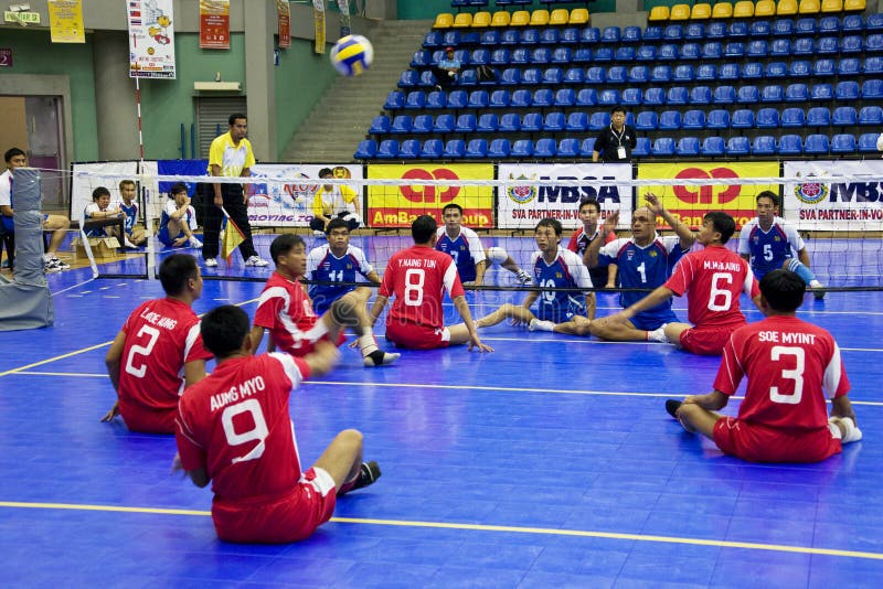 Men S Sitting Volleyball For Disabled Persons Editorial Stock Photo ...