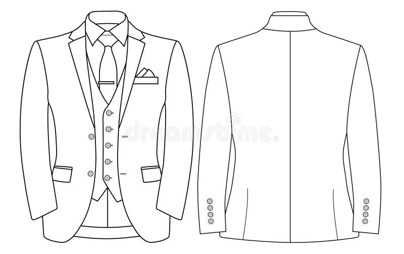 Men S Suit Formal Dress Vector Design Stock Illustration - Illustration ...