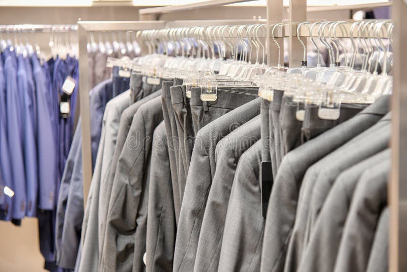 Men`s Suits on Sale in the Mall. Stock Photo - Image of clothing ...