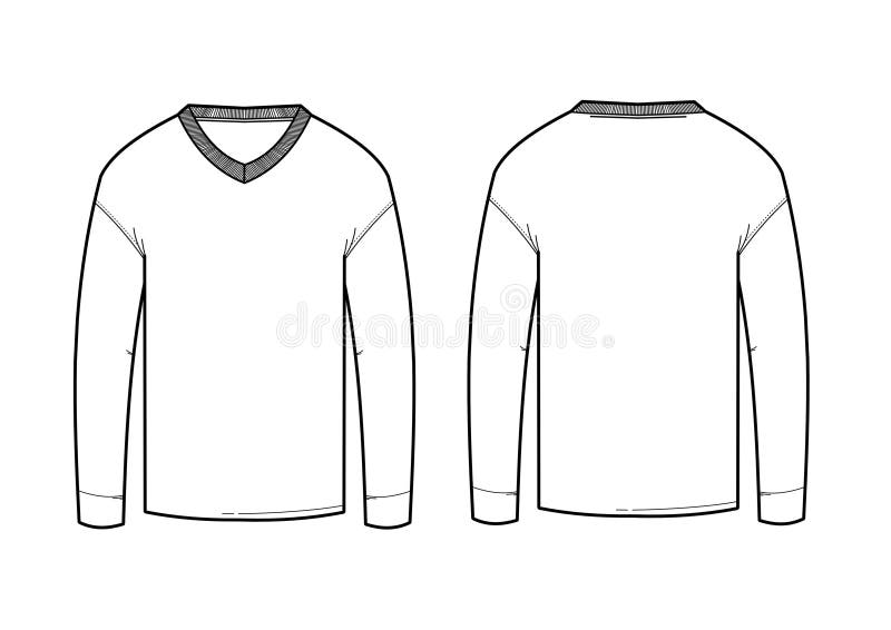 Men S Sweater Back and Front Stock Vector - Illustration of apparel ...