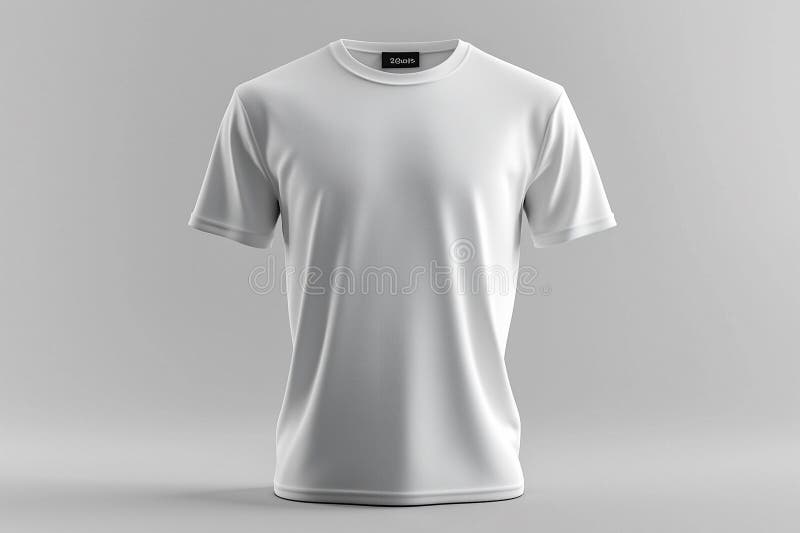 Men S T-shirt with Shadows, Front and Back View. Design Template on a ...