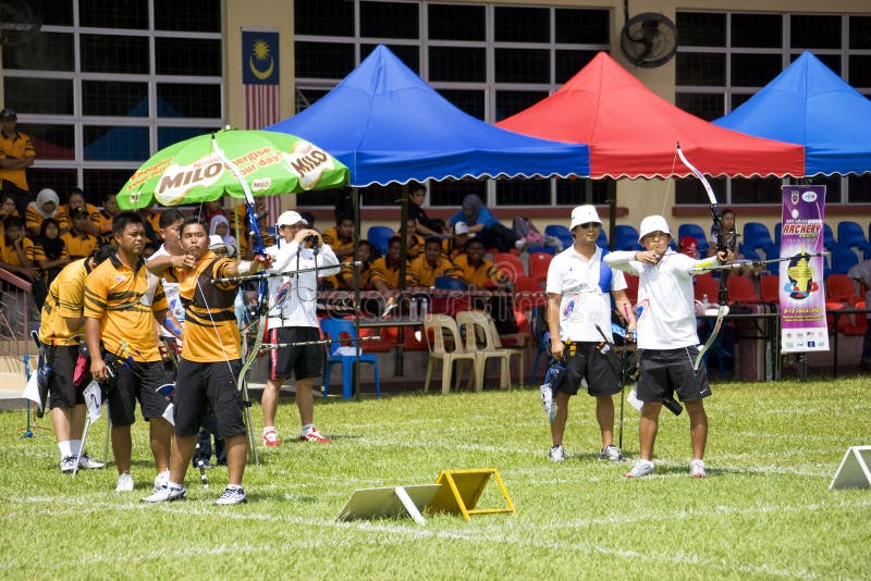 Men s Team Archery Action editorial stock photo. Image of action - 10122893