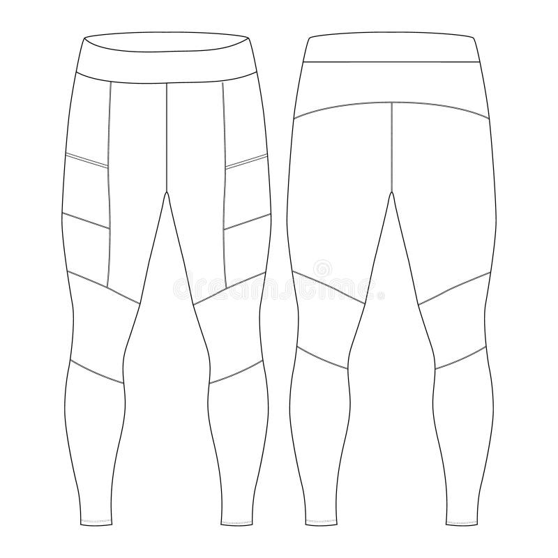 Men S Thermal Compression Tights Pants Sports Design Vector Template ...
