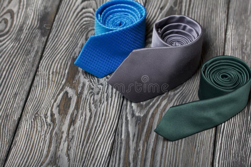 Men`s Ties in Different Colors and Sizes. for Father and Son Stock ...