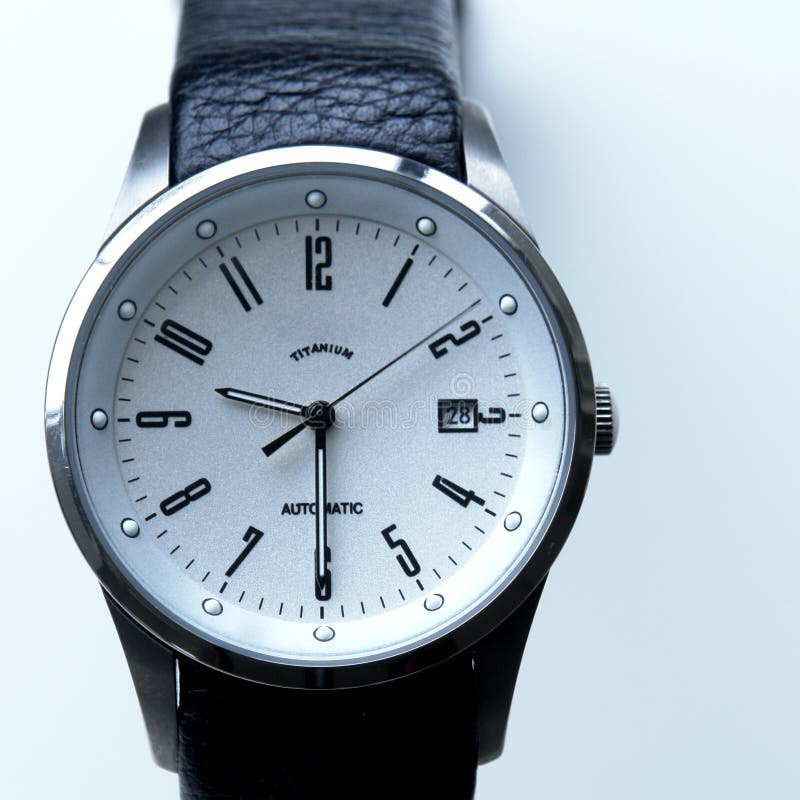 Men s Titanium Watch stock image. Image of steel, strap - 2191257