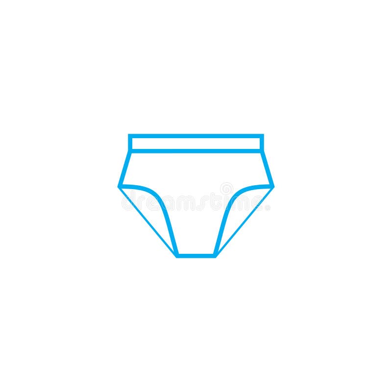 Men`s Trunks Vector Thin Line Stroke Icon. Men`s Trunks Outline ...