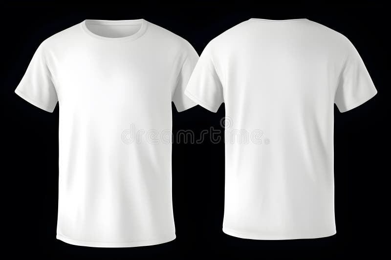 Men S White T Shirt Template For Design Mockup And Print Generative Ai Stock Illustration