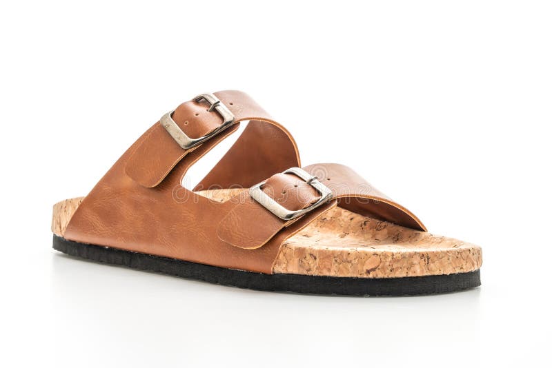 Men S And Women S Unisex Fashion Leather Sandals Stock Image Image Of Foot Comfortable